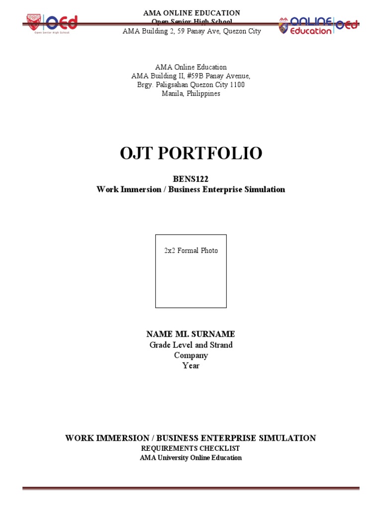 001 Front Page and Checklist | PDF