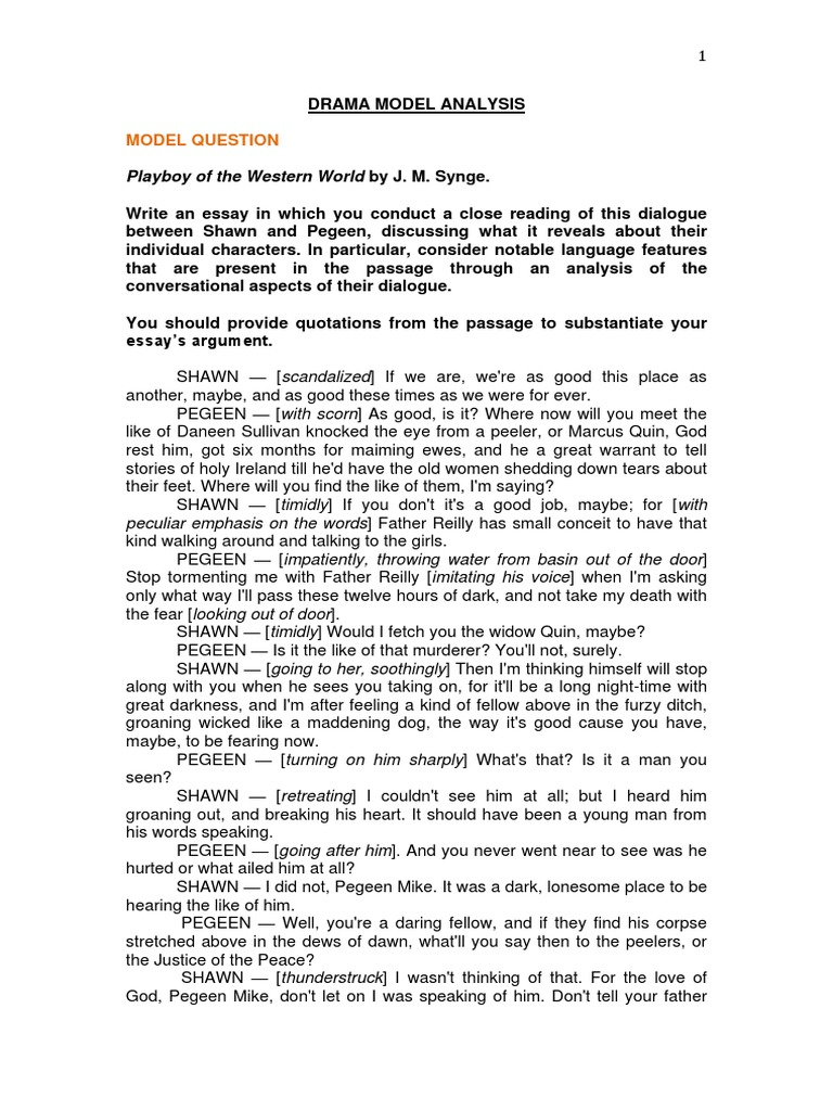 Drama Model Analysis PDF | Download Free PDF | Essays | Semiotics