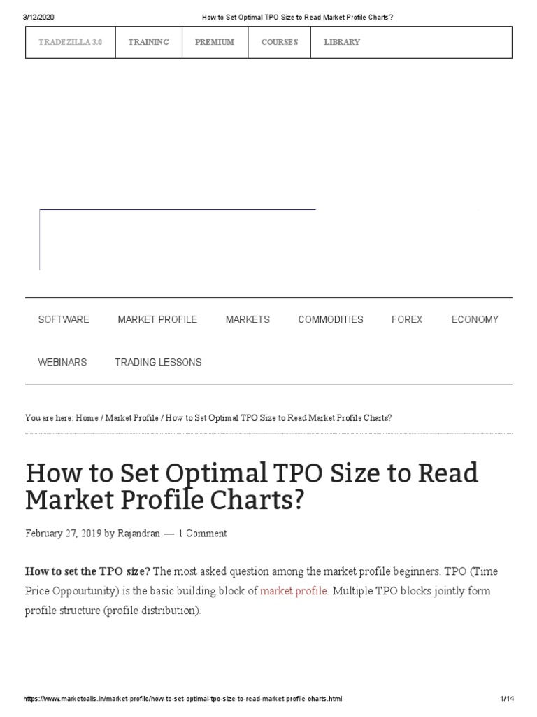 How To Set Optimal TPO Size To Read Market Profile Charts - PDF | PDF ...