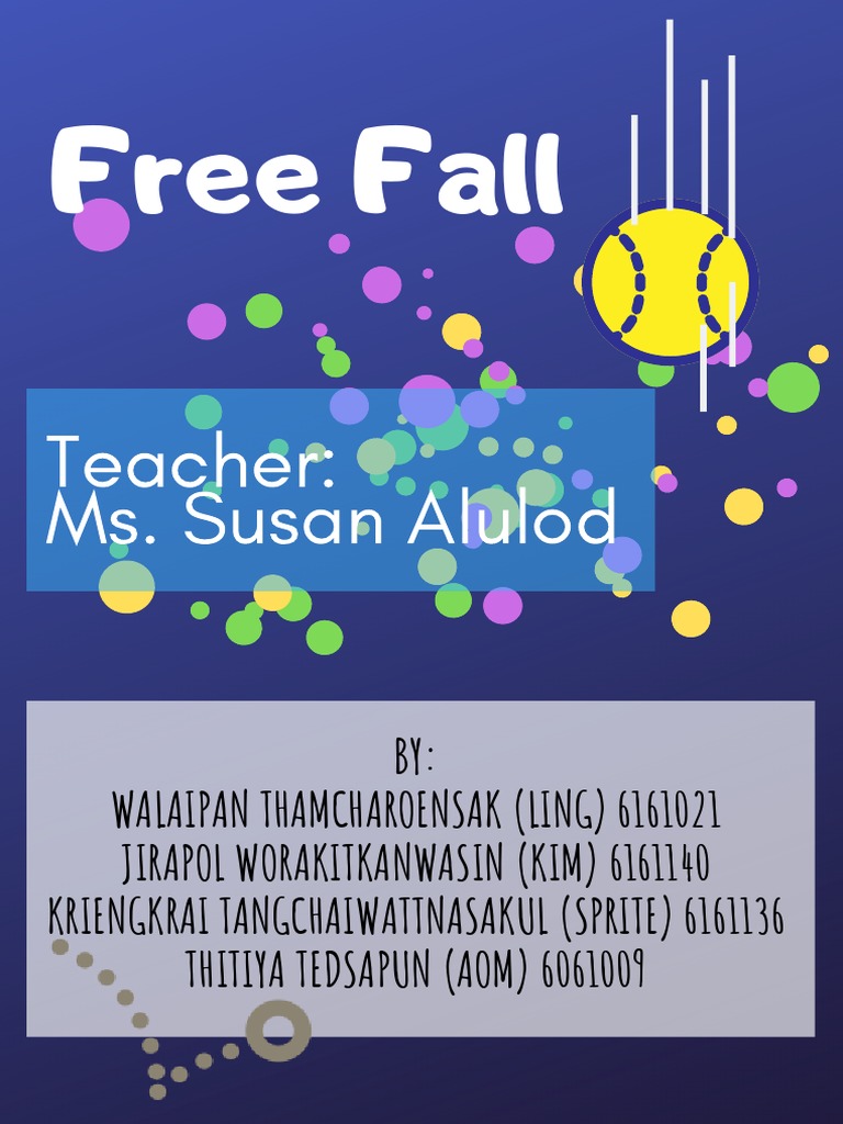 Free Fall Lab Report 3 | PDF | Acceleration | Force