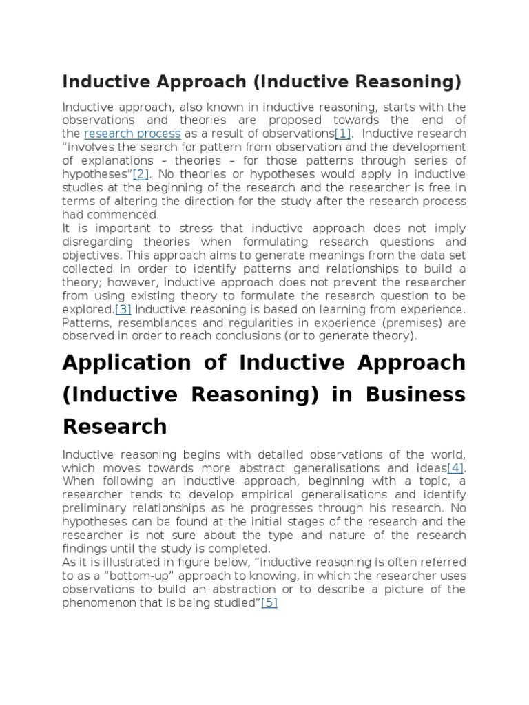 Inductive Approach | PDF | Inductive Reasoning | Qualitative Research