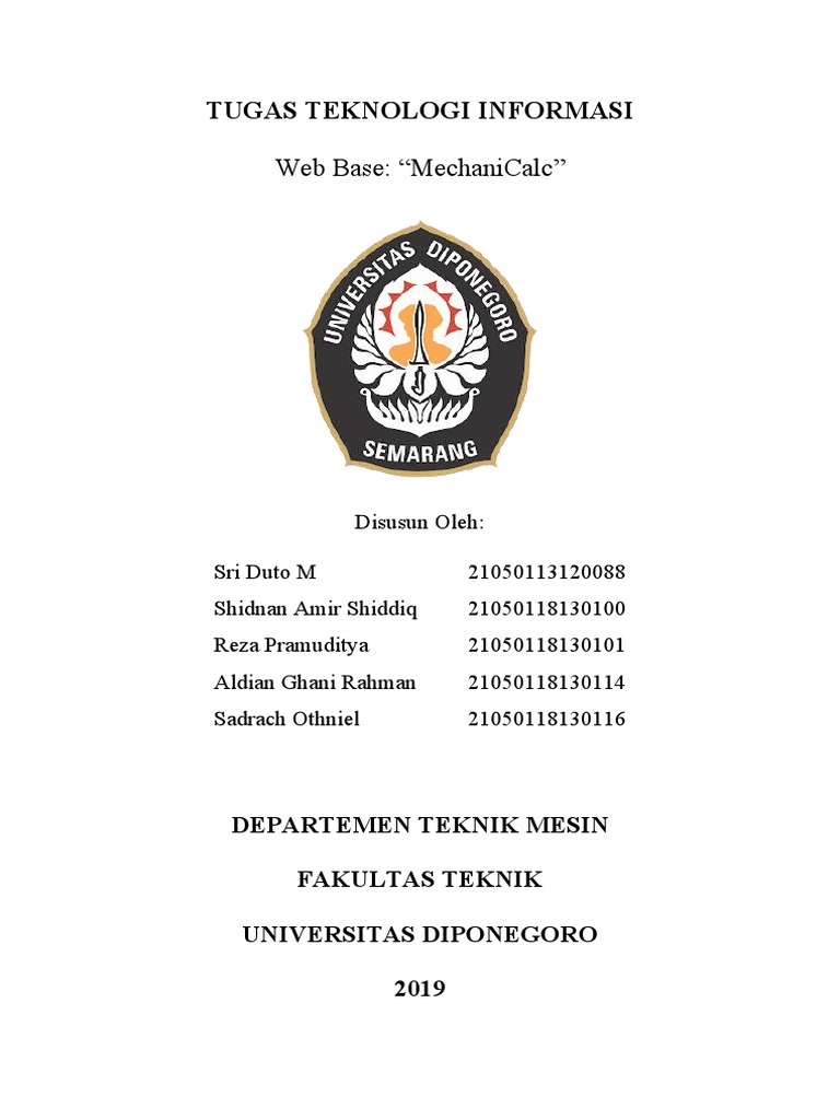 TUGAS TI - MechaniCalc | PDF