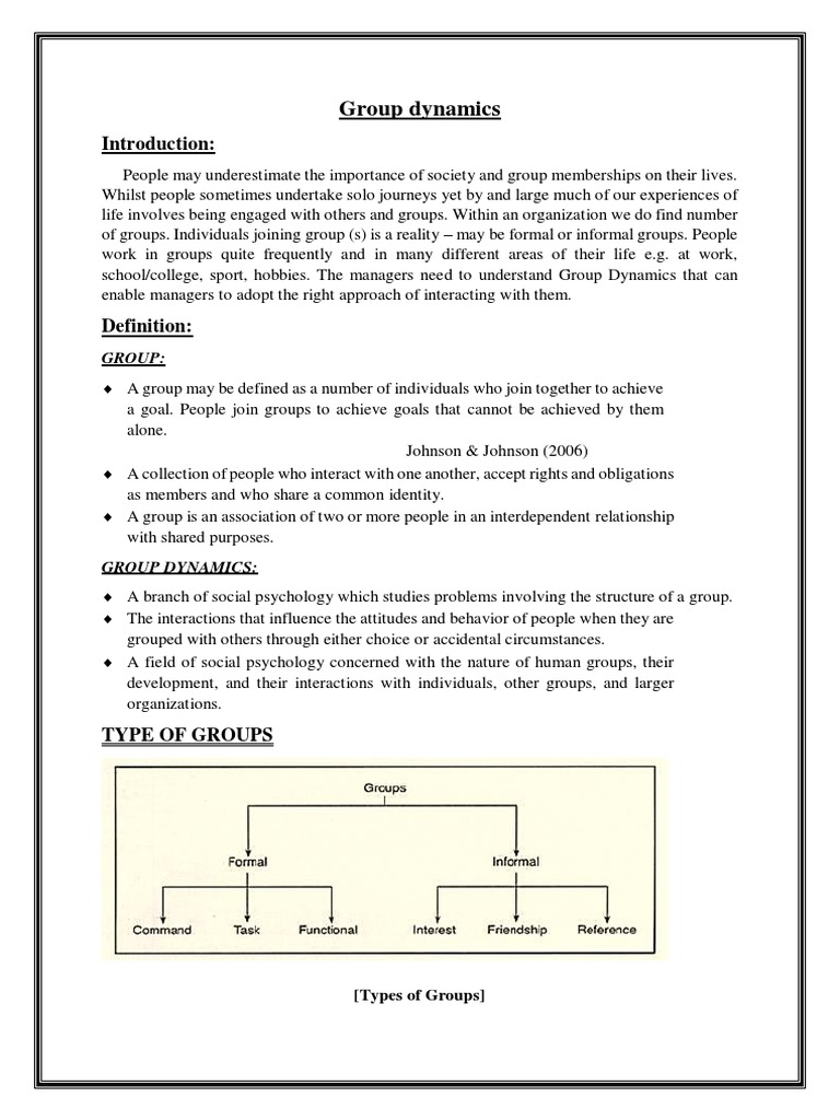 Group Dynamics.. Final | PDF | Group Cohesiveness | Leadership
