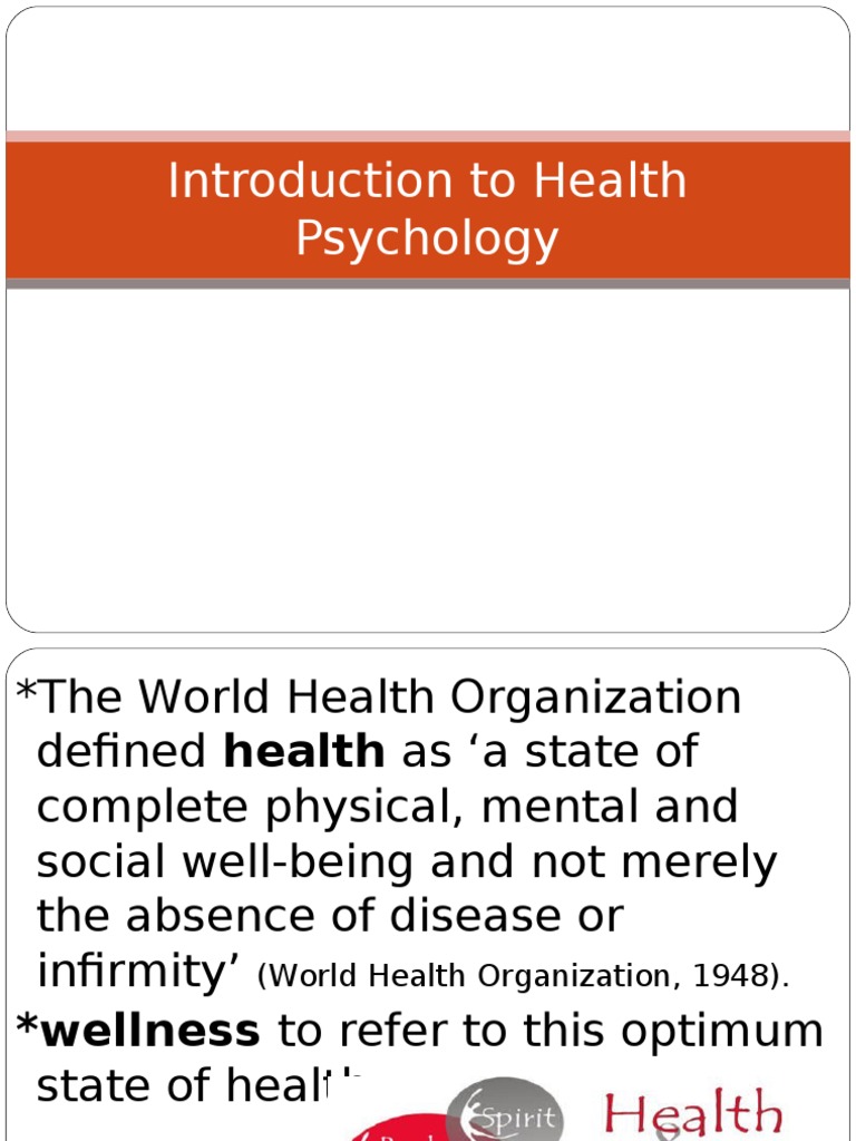 Chapter 1 | PDF | Health Psychology | Psychology