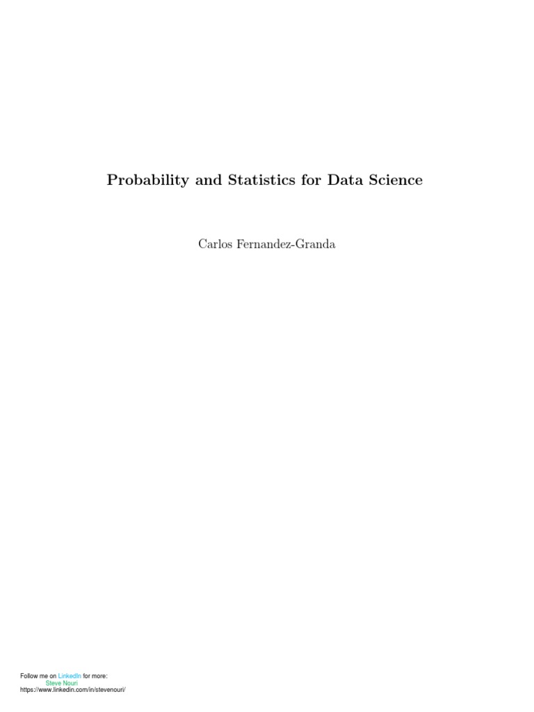 Probability and Stats For Data Science PDF | PDF | Probability ...