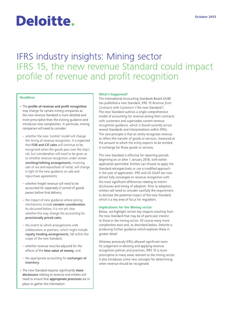 IFRS Industry Insights Mining | PDF | International Financial Reporting ...
