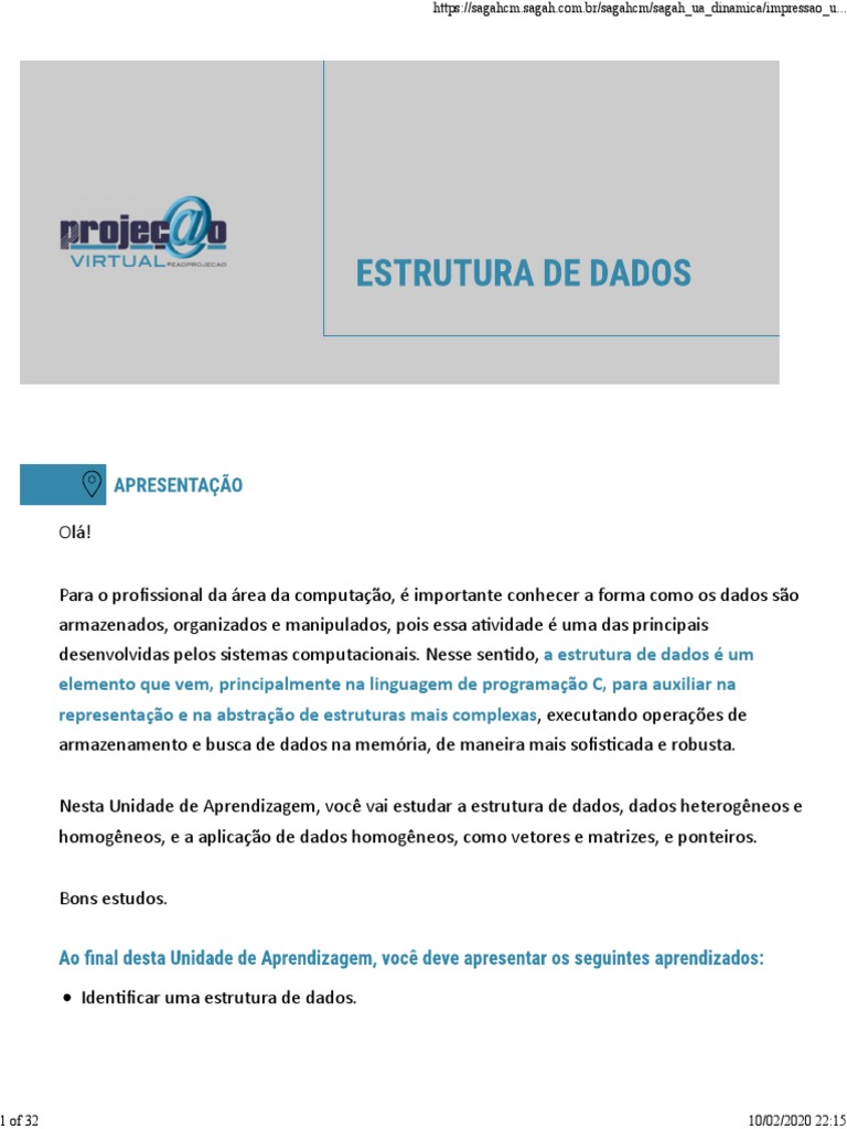 Estrutura de Dados PDF | PDF | Estrutura de dados | Estrutura de dados ...