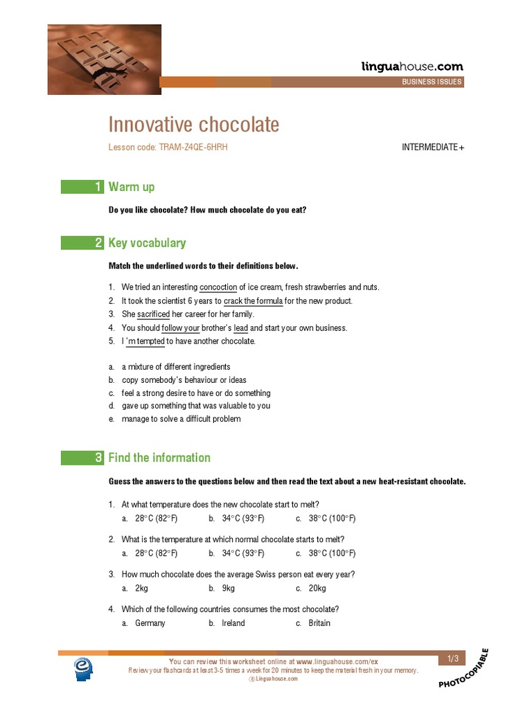 Heat-Resistant Chocolate Innovation | PDF | Chocolate | Business