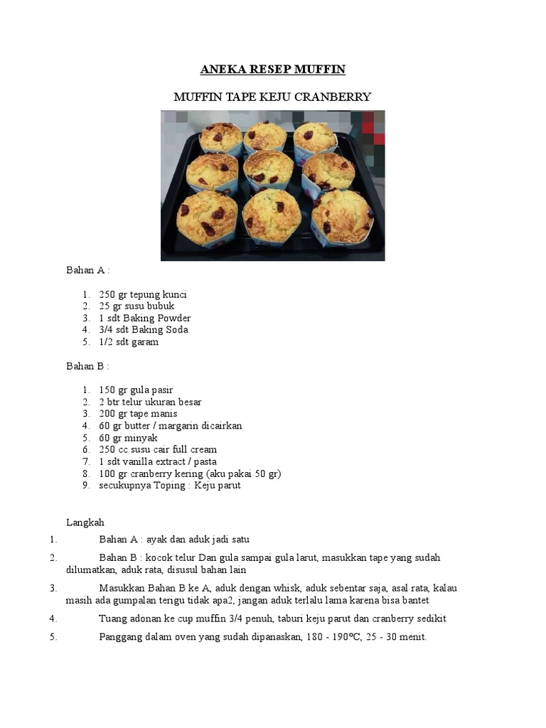 Resep Muffin | PDF