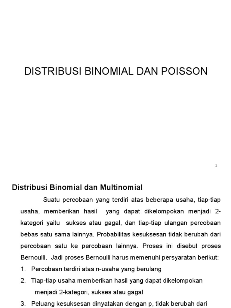 Distribusi Binomial, Poisson | PDF