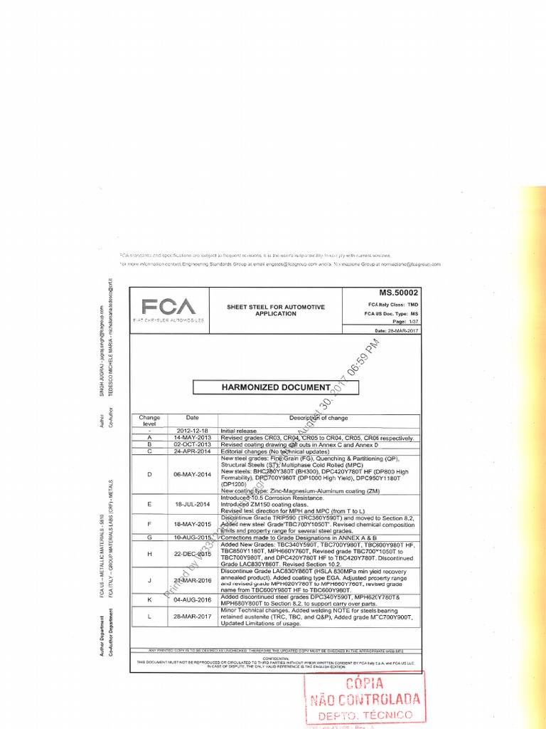 MS 50002 Parte 1 | PDF | Steel | Heat Treating