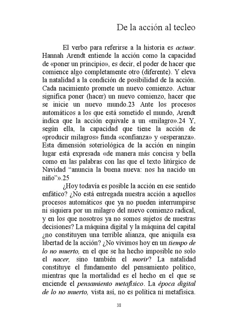 De La Acción Al Tecleo PDF | PDF