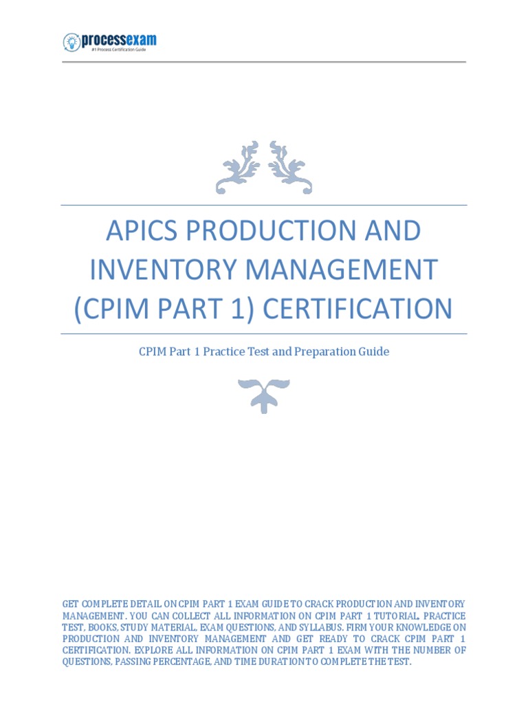 Preparing APICS | PDF