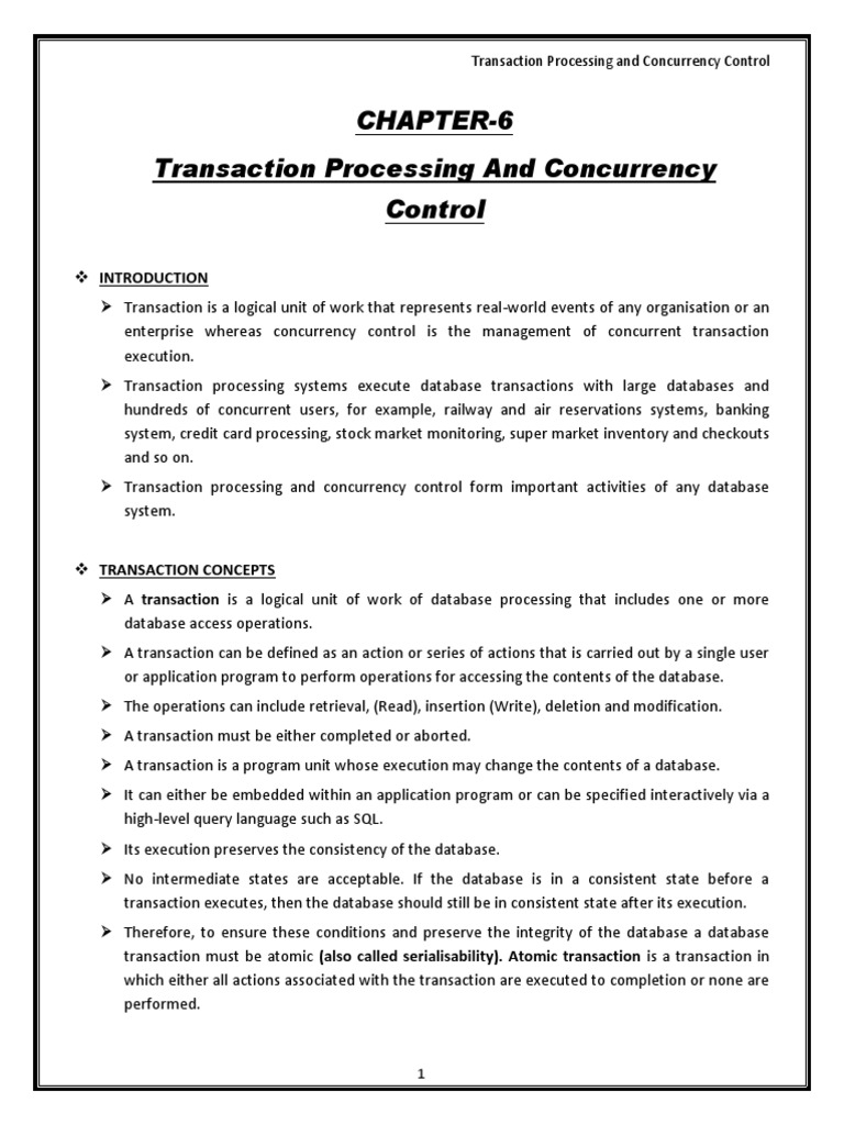Chapter 6 | PDF | Database Transaction | Databases
