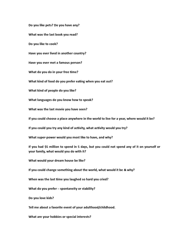 Fast Talk Questions | PDF