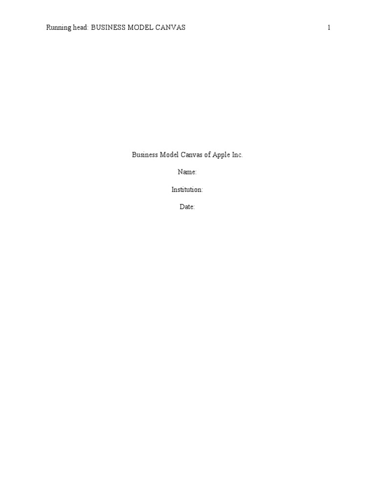 Business Model Canvas of Apple Inc | PDF | Apple Inc. | Ios