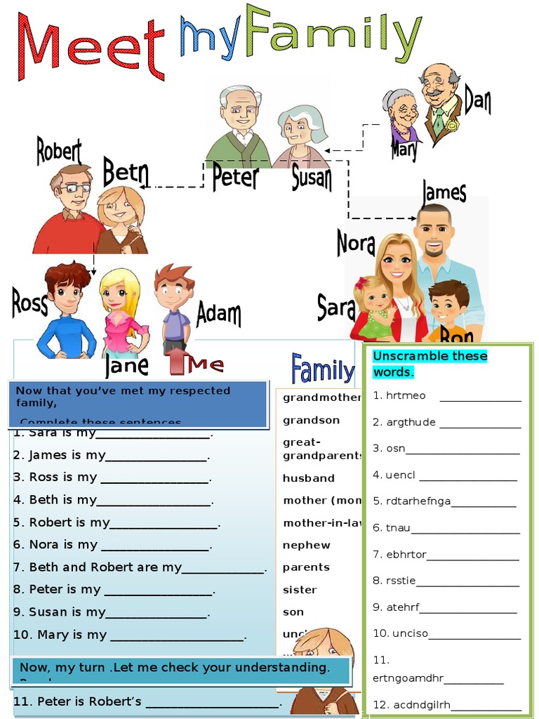Meet My Family Wordsearches 94282 | PDF | Grandparent | Kinship And Descent