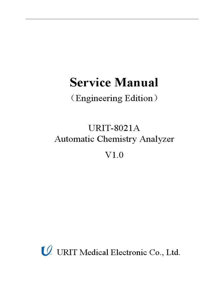 URIT-8021A Service Manual V1 (1) .0 | PDF | Spectrophotometry | Computer Hardware