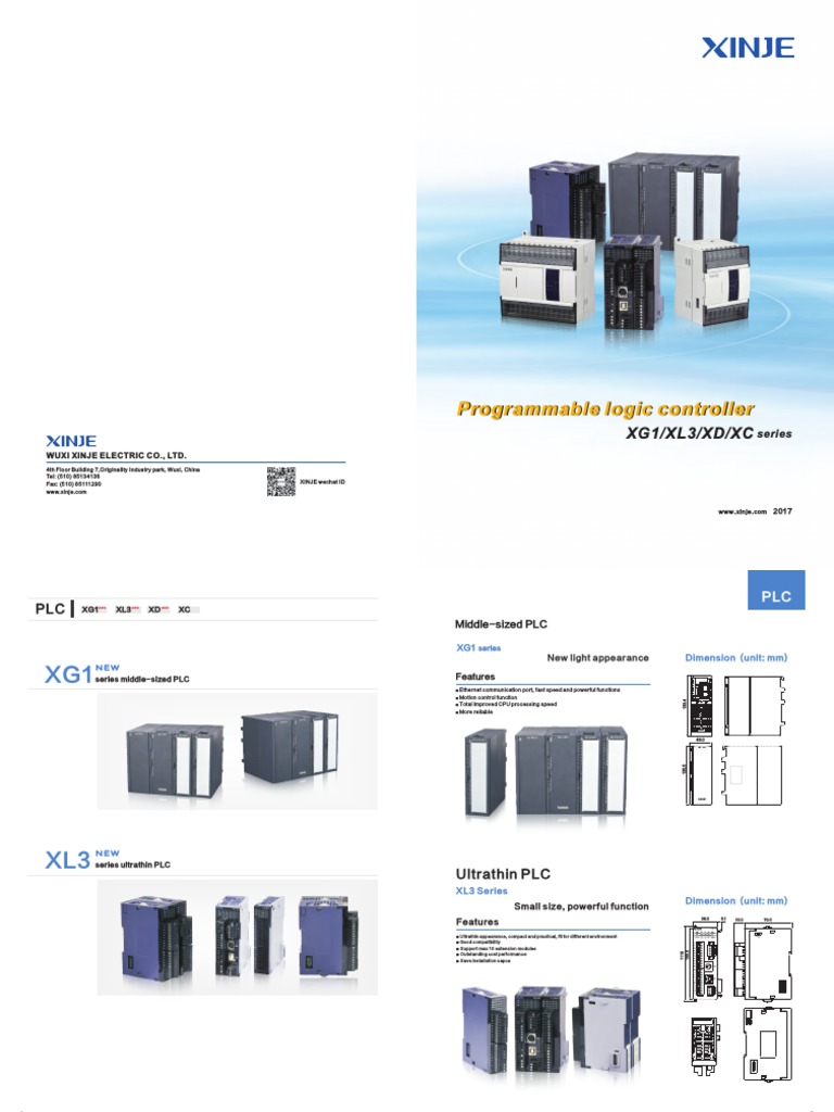 PLC Xinje Modelos | PDF | Programmable Logic Controller | Digital ...