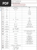Laplace and Z-Transform Table | PDF | Subtraction | Analysis