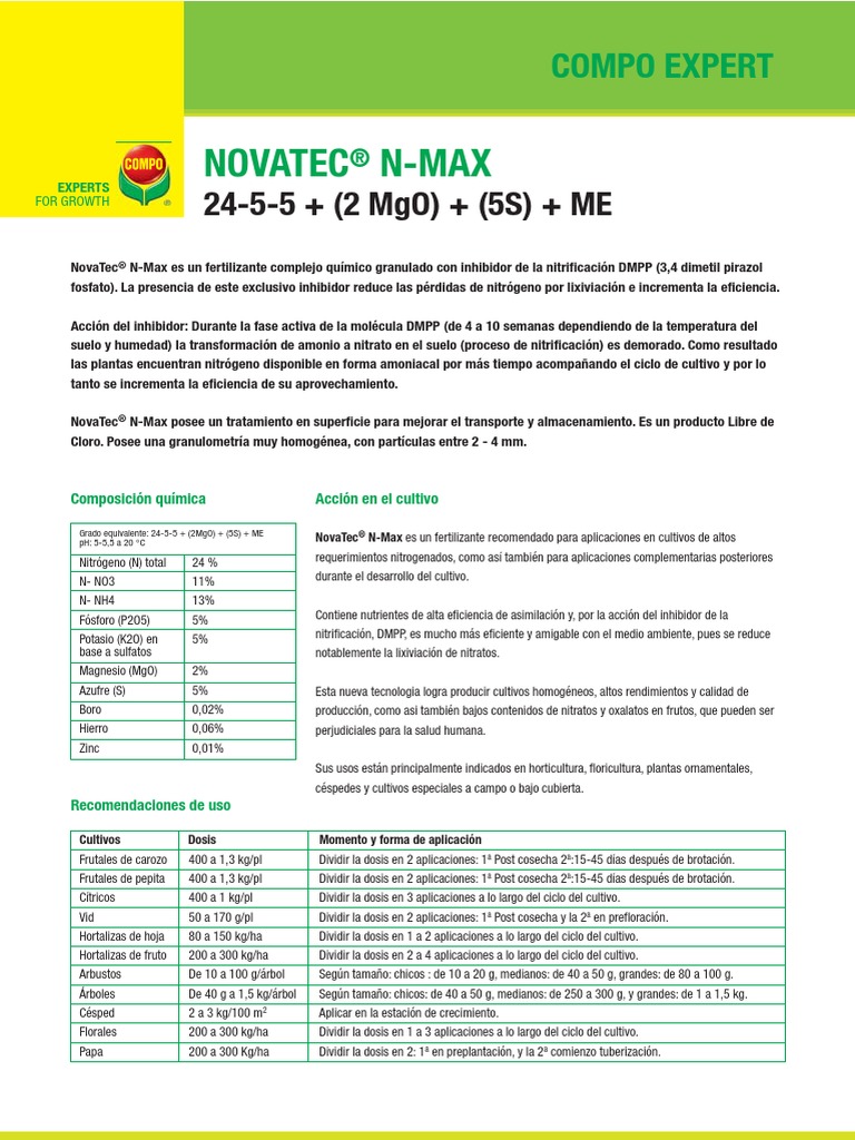 Novatec | PDF | Fertilizante | Nitrógeno