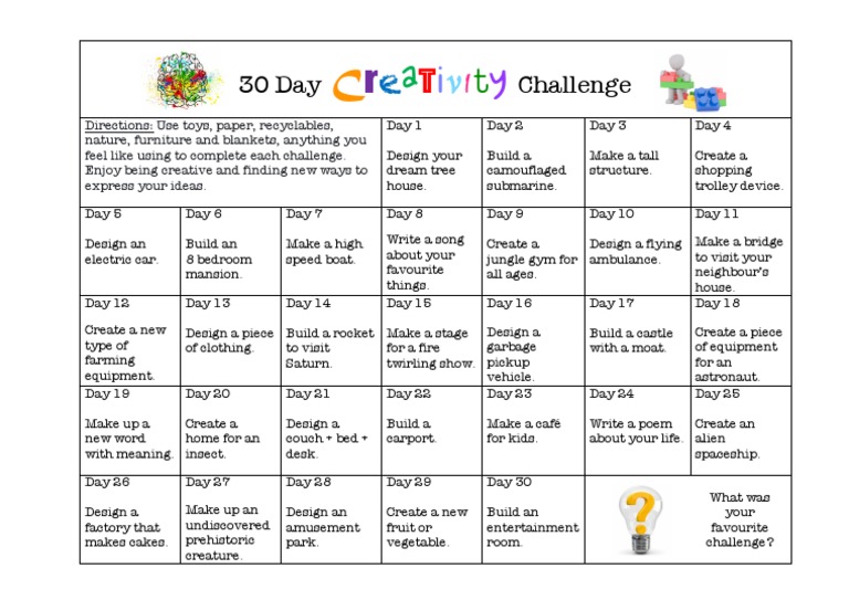30 Day Creativity Challenge | PDF | Nature