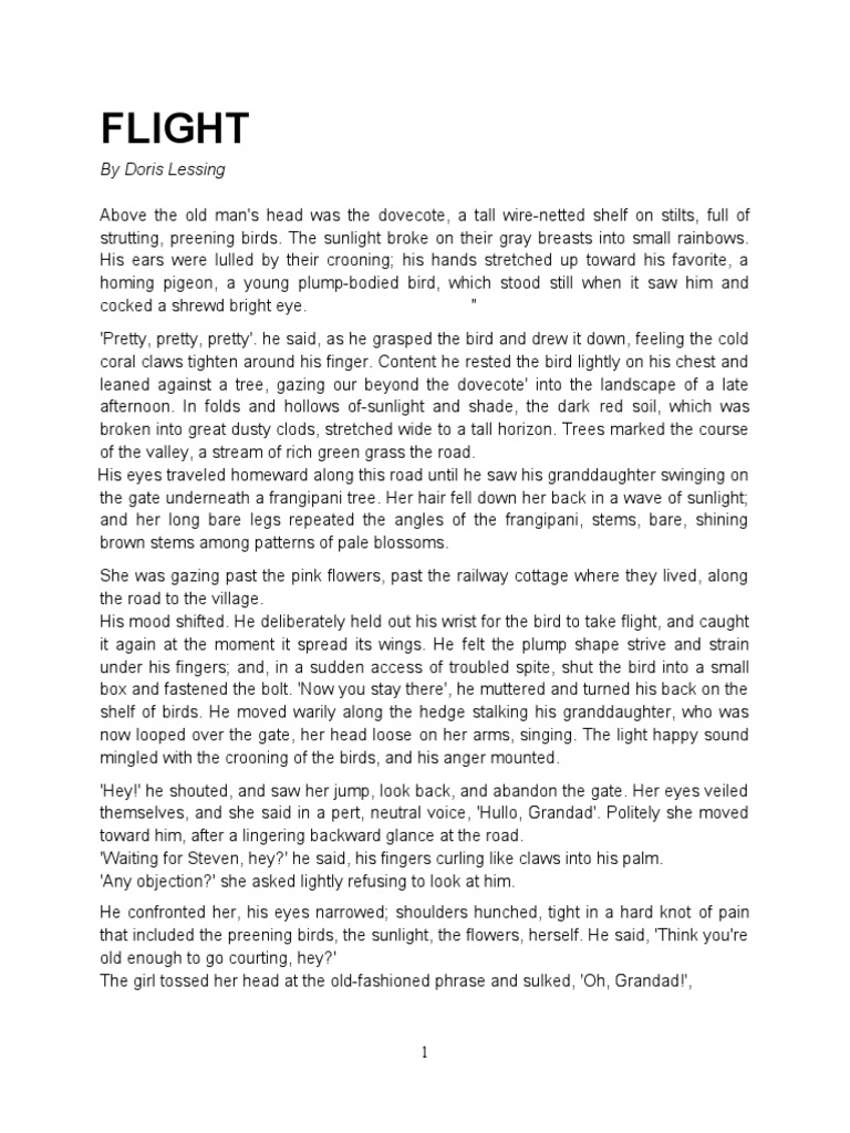 Flight by Doris Lessing | PDF | Nature | Nature