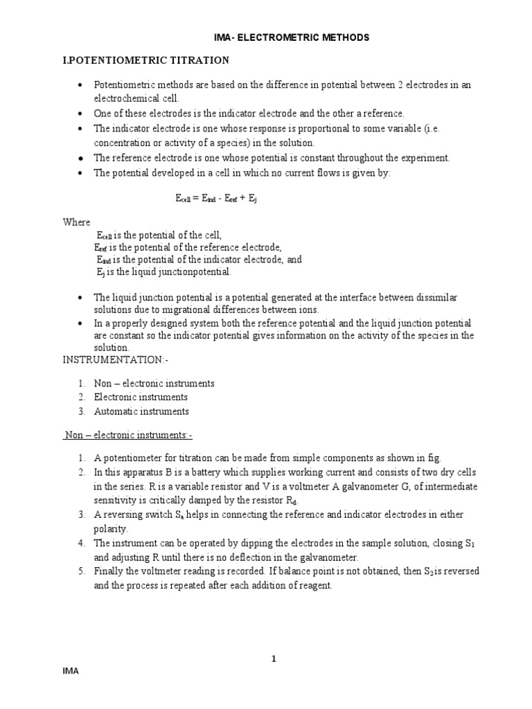 Ima Unit-2 | PDF | Titration | Chemistry