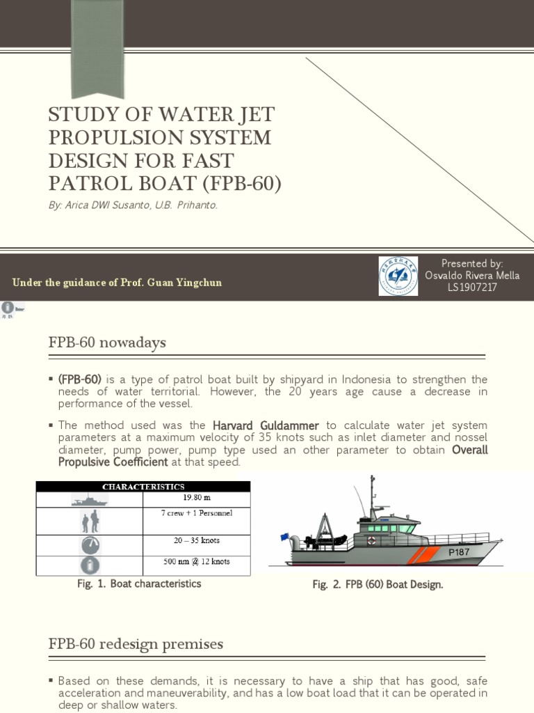 Water Jet Propulsion Design for FPB-60 | PDF | Jet Engine | Propeller