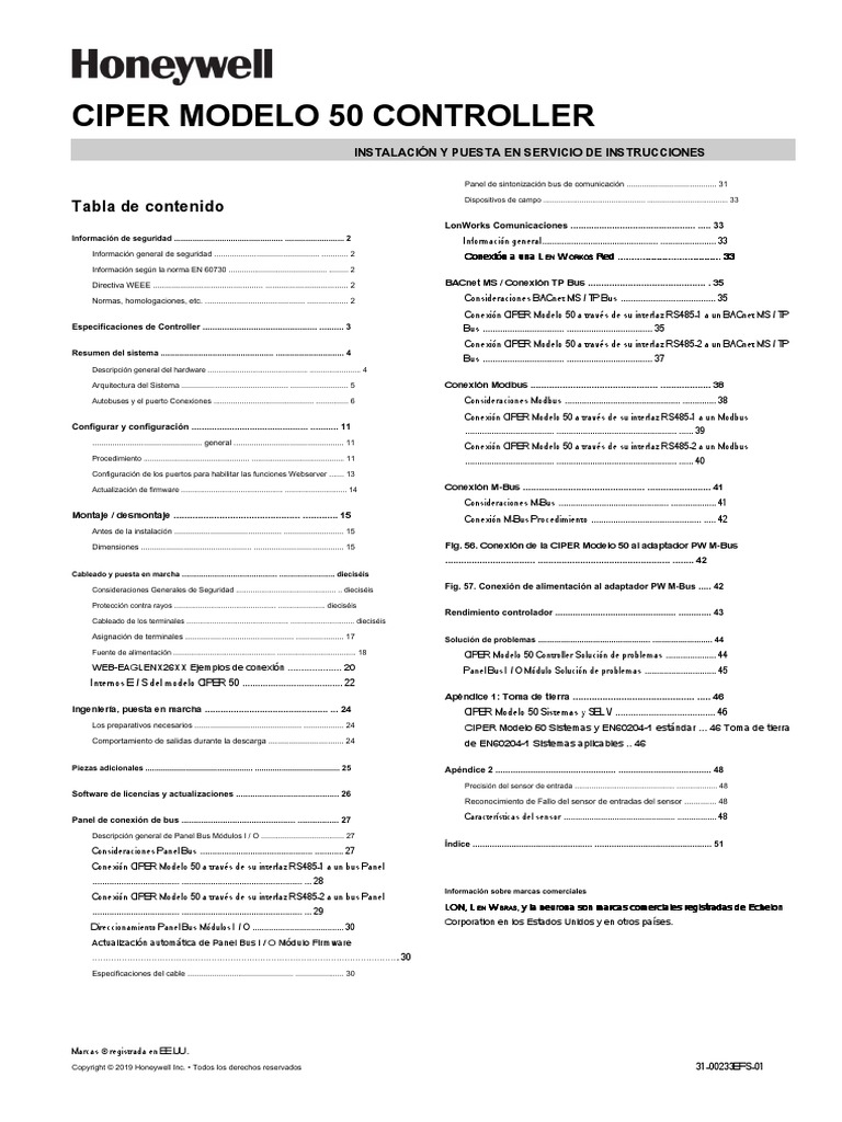 CIPer Model 50 Installation and Commissioning Instructions 2019 31 ...