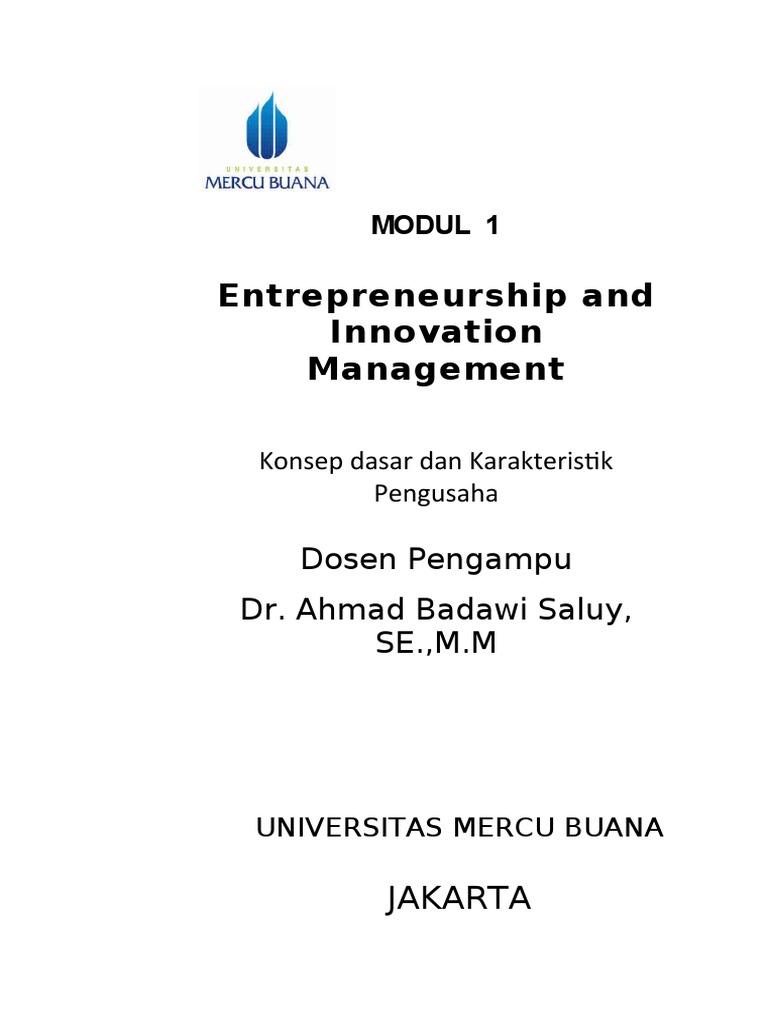 Konsep Dasar Kewirausahaan | PDF
