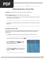 Understanding Tides: Simulation Guide | PDF | Tide | Moon