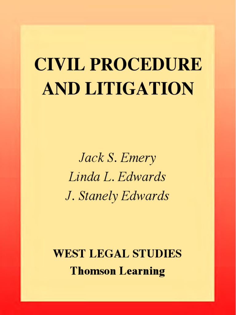 Civil Procedure & Litigation - A Practical Approach (Paralegal) PDF ...