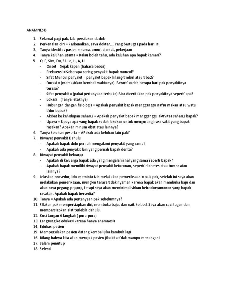 ANAMNESIS | PDF