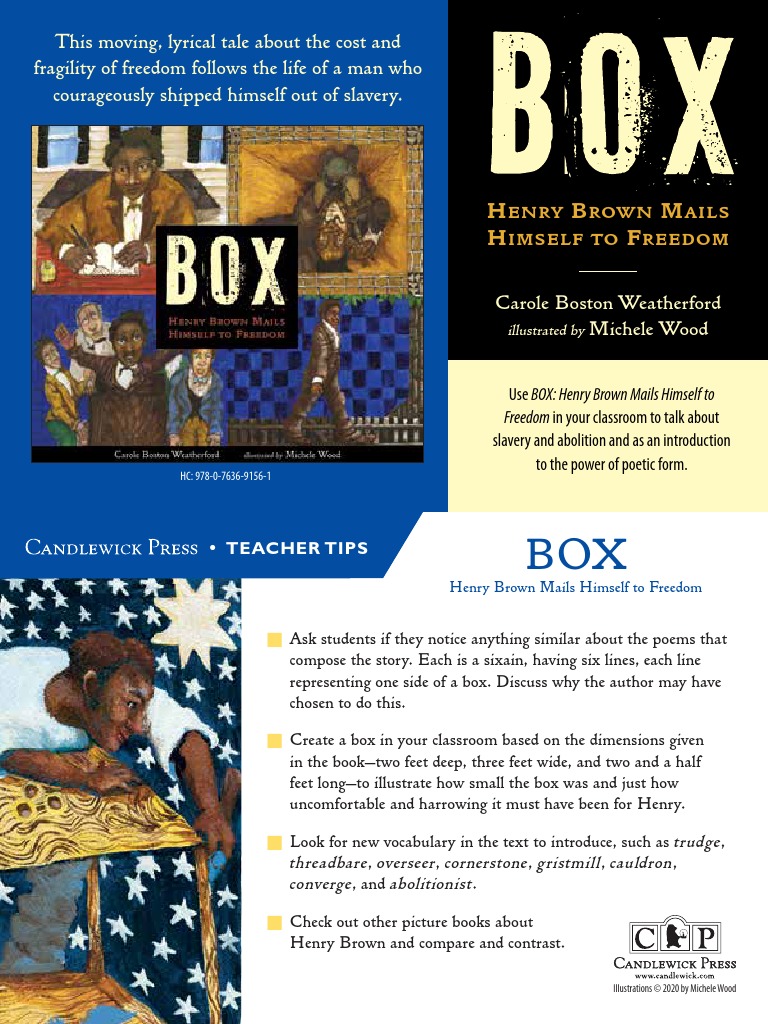 BOX: Henry Brown Mails Himself To Freedom Teacher Tip Card | PDF ...
