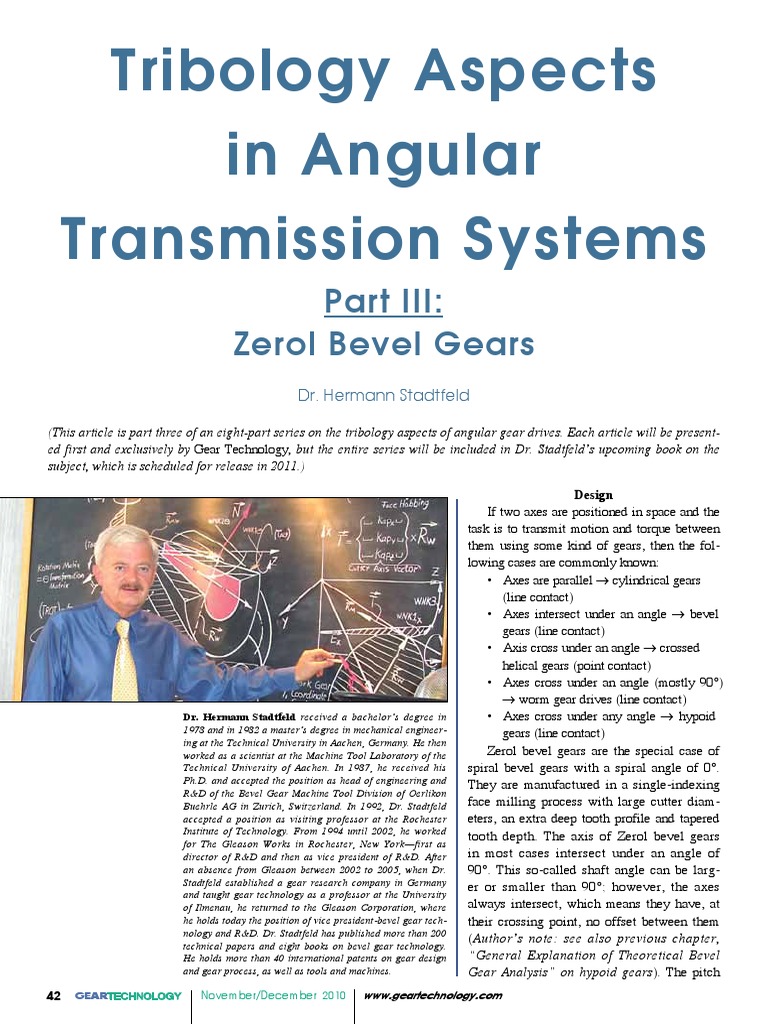 Zerol PDF | PDF | Gear | Mechanical Engineering