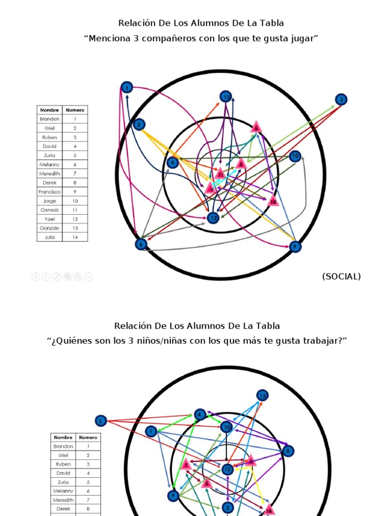 Ejemplo de Esquema Sociometrico | PDF