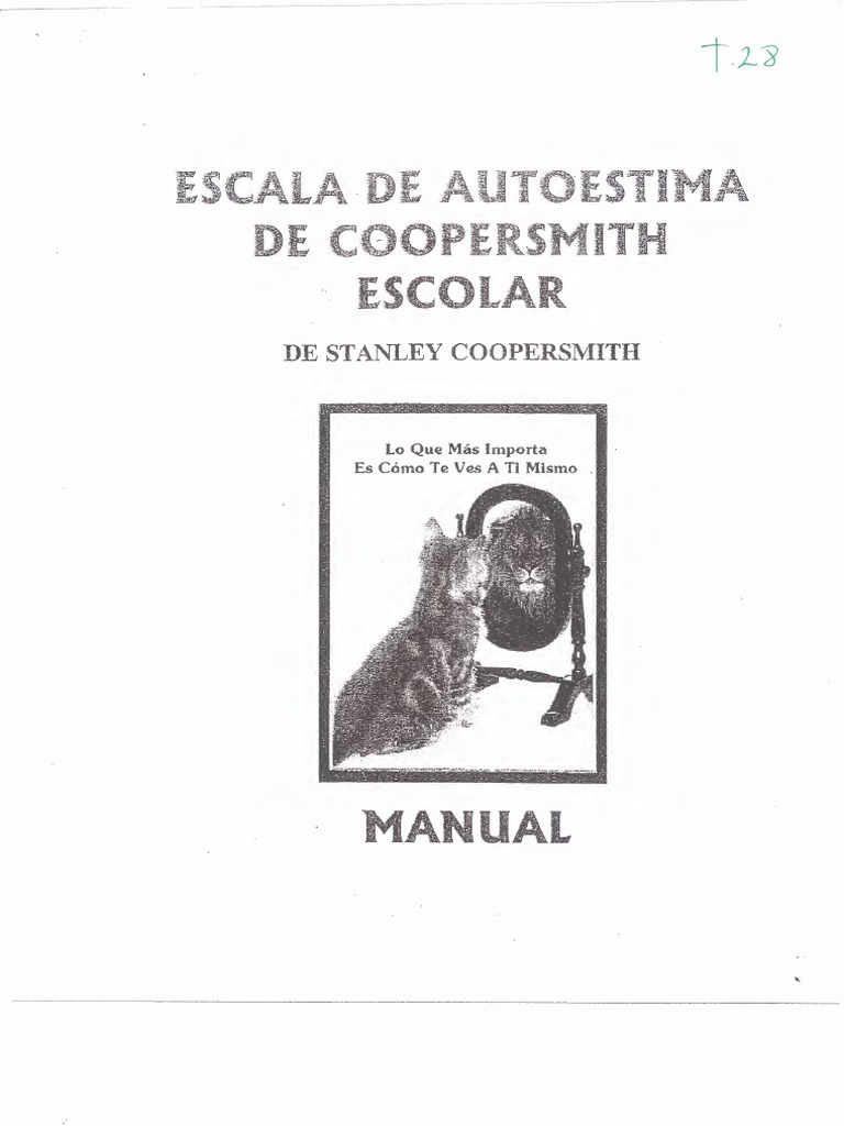 Coopersmith Manual PDF | PDF | Evaluación | Conceptos psicologicos
