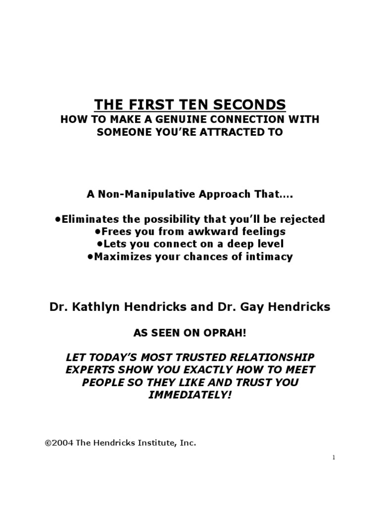 How To Make A Genuine Connection Withsomeone You're Attracted To PDF ...