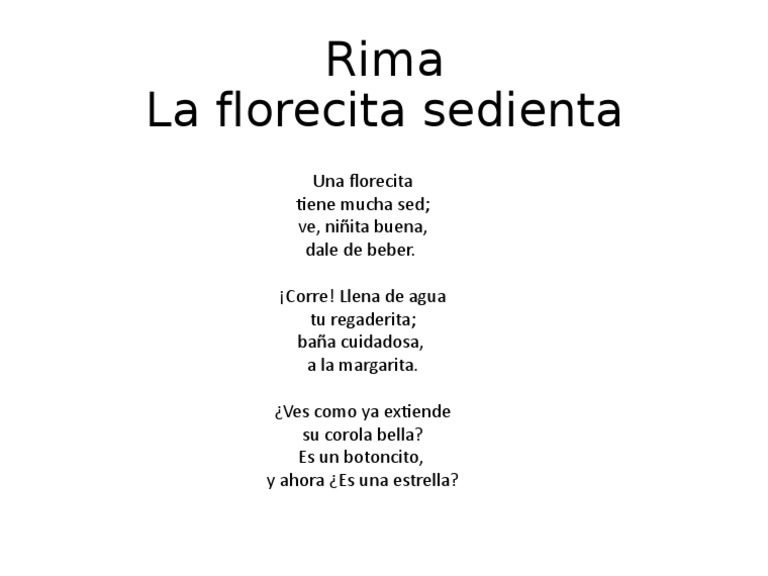 Rimas con Flor y Margaritas | PDF