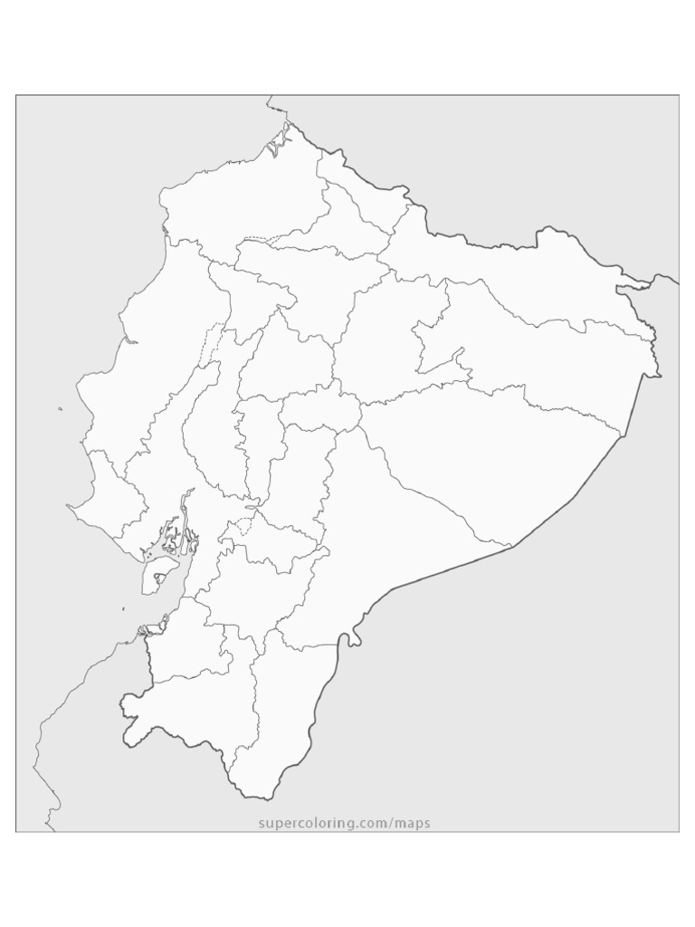 Ecuador Map Coloring Page | PDF