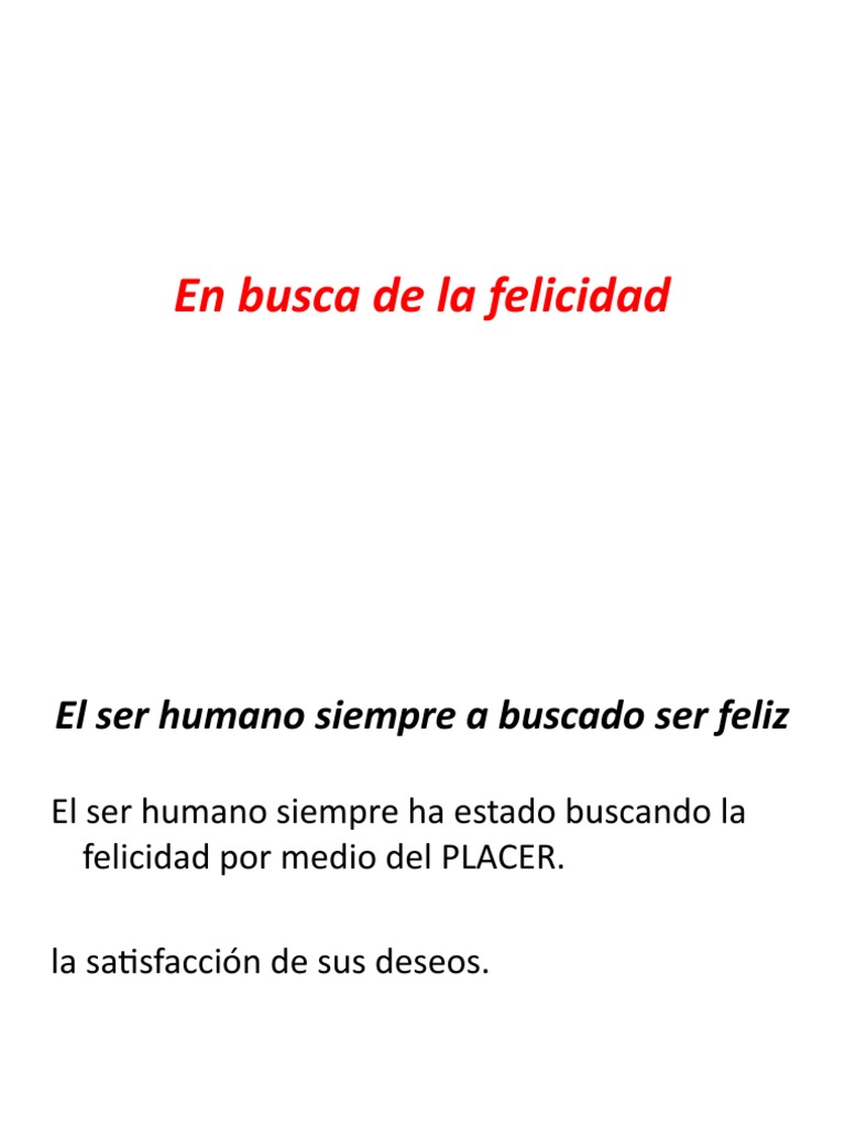 En Busca de La Felicidad | PDF