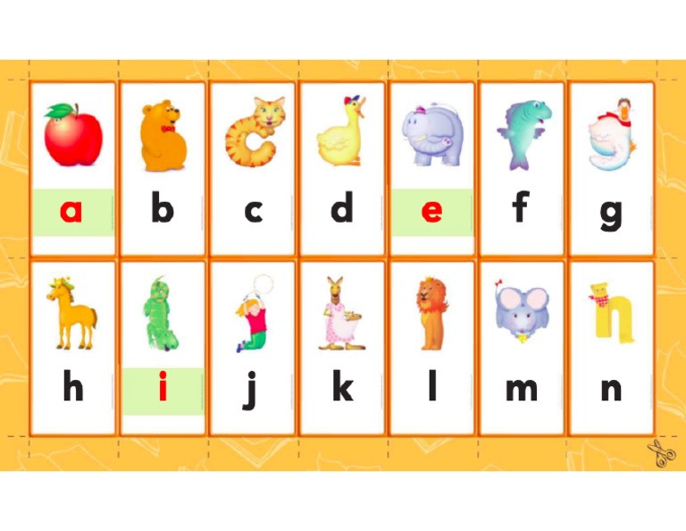 Alpha Friends Letter Cards Page 1 | PDF