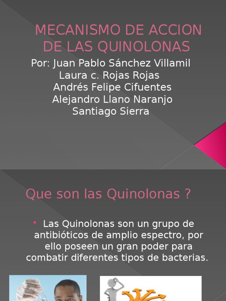 MECANISMO DE ACCION DE LAS QUINOLONAS B | PDF | Antibióticos ...