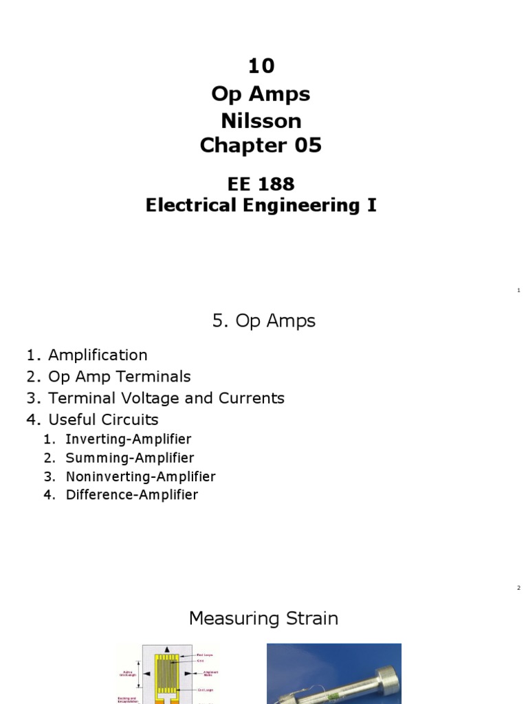 10 Op Amps Lecture | PDF | Amplifier | Operational Amplifier