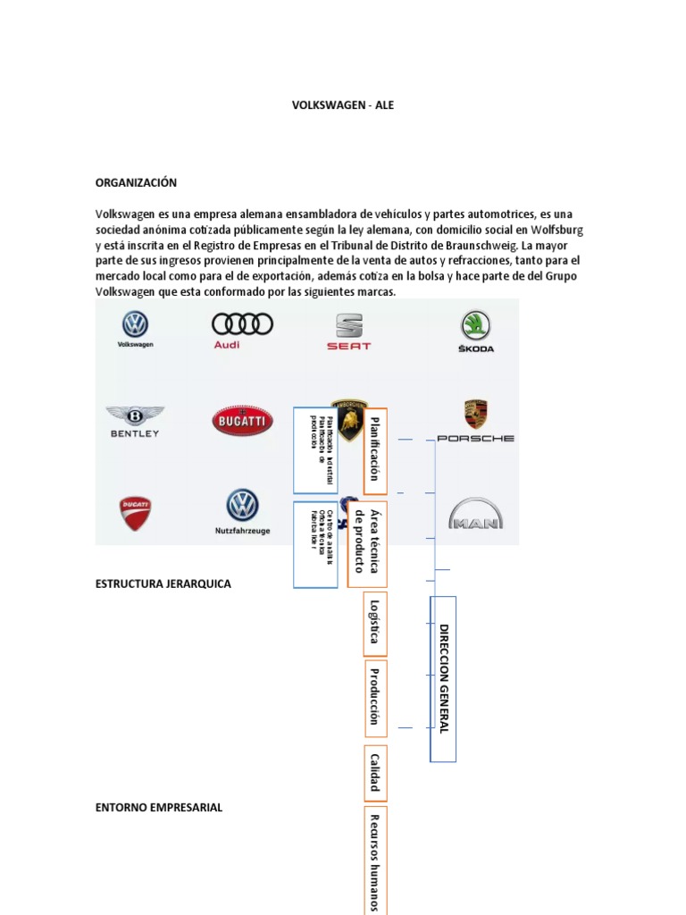 Estructura y Desafíos de Volkswagen | PDF | Volkswagen | Planificación