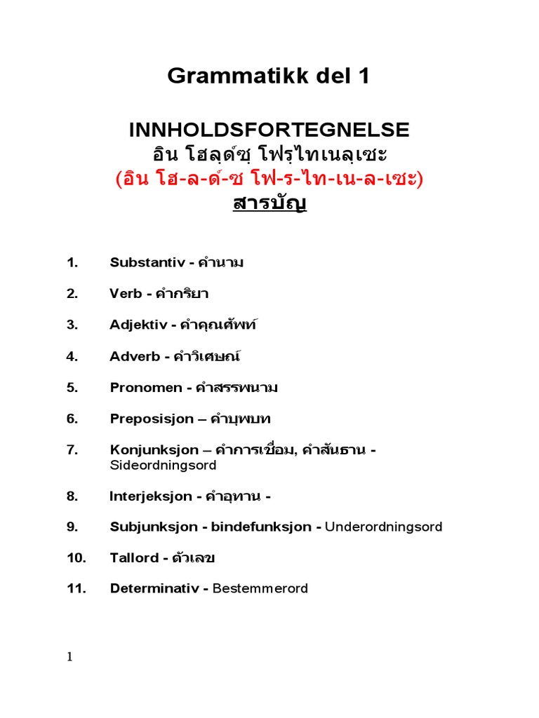 Grammatikk Del 1 Opprettett | PDF