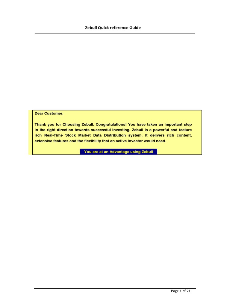 Zebu QuickrefGuide | PDF | Greeks (Finance) | Icon (Computing)