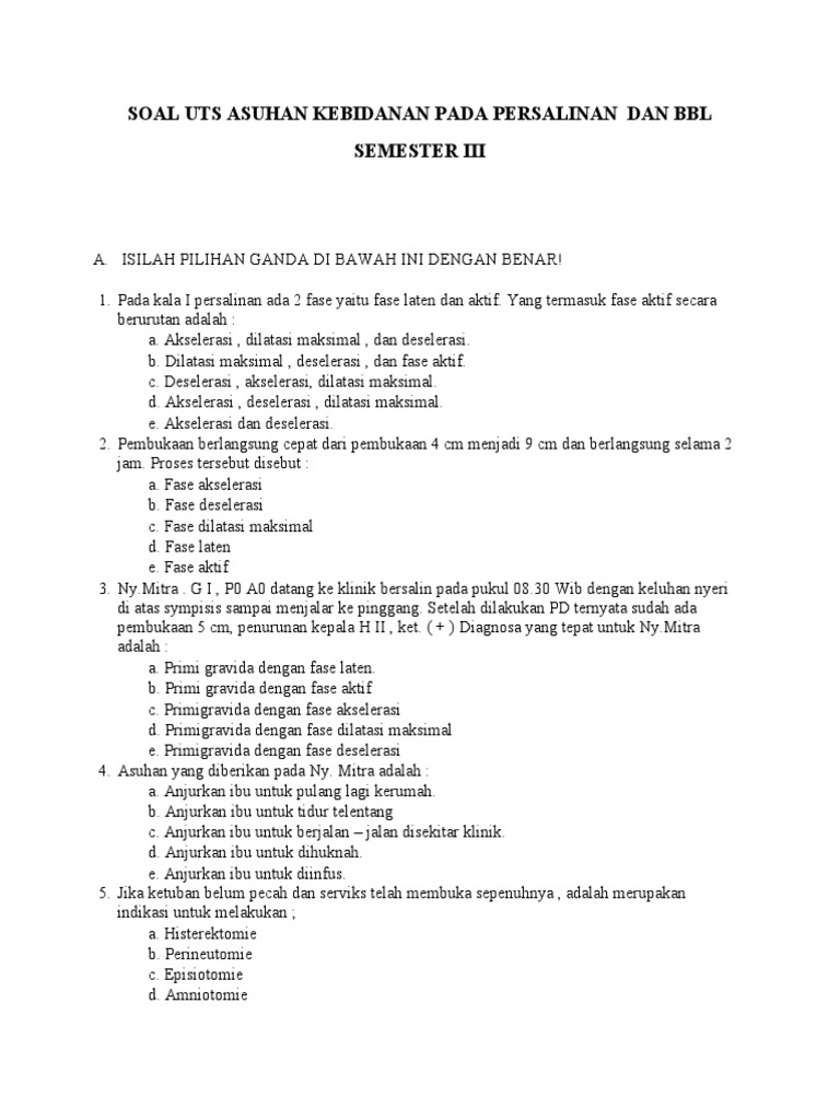 SEMESTER III Uas | PDF