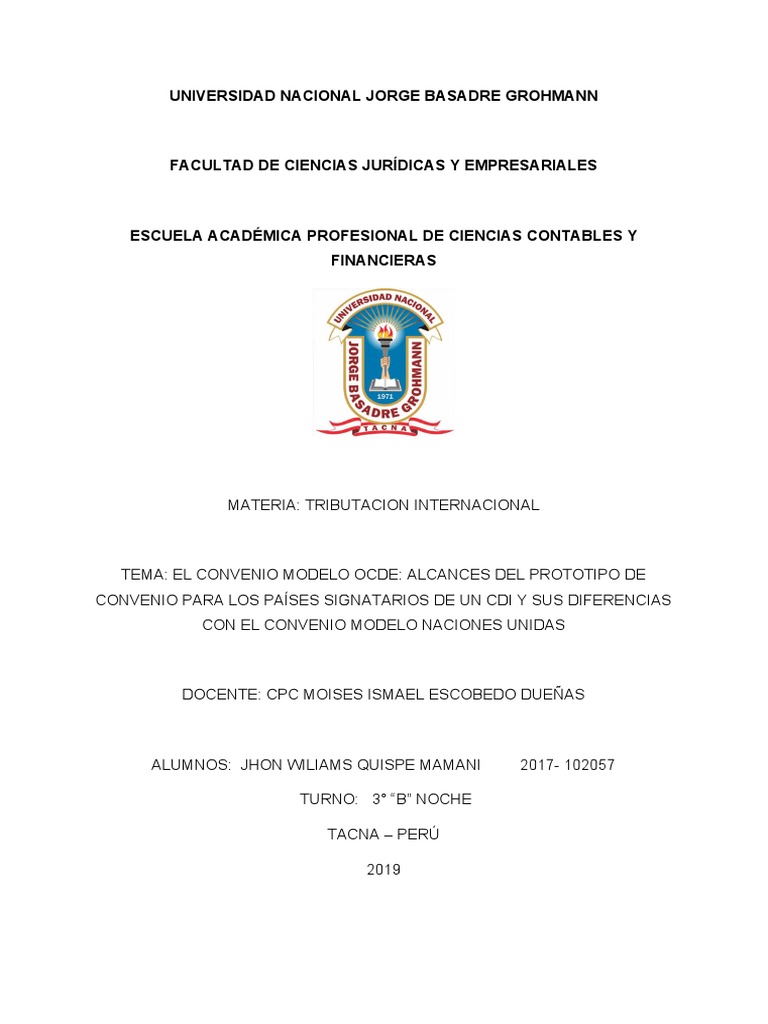 El Convenio Modelo Ocde | PDF | Impuestos | Estado (política)
